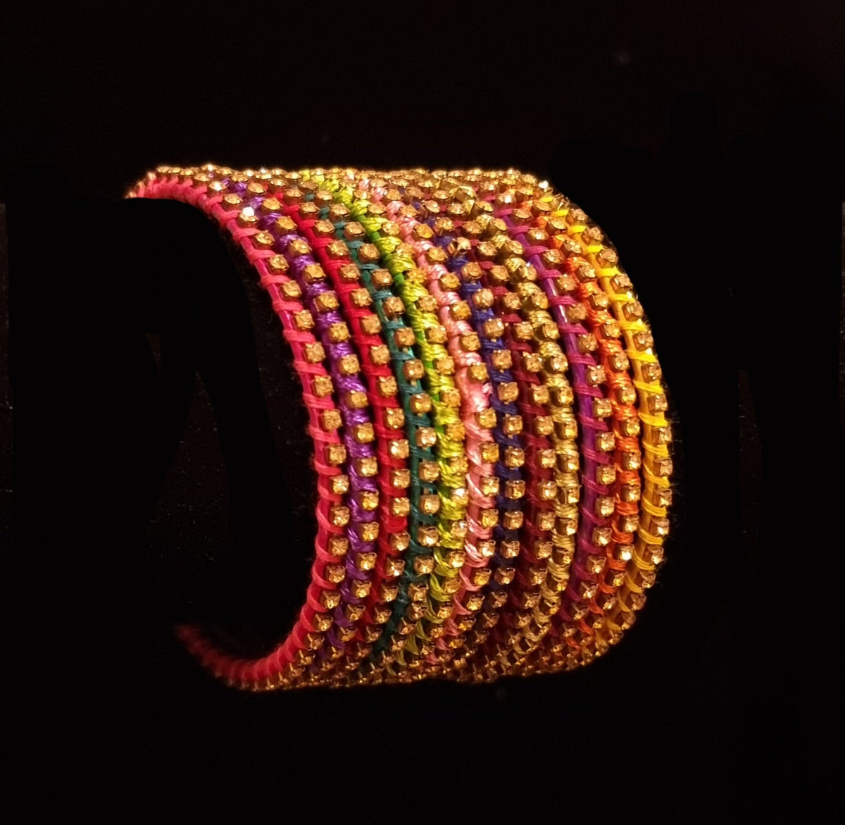 ( 2.6 )Multi silk thread stone bangles. – Nature & Pure - Qatar